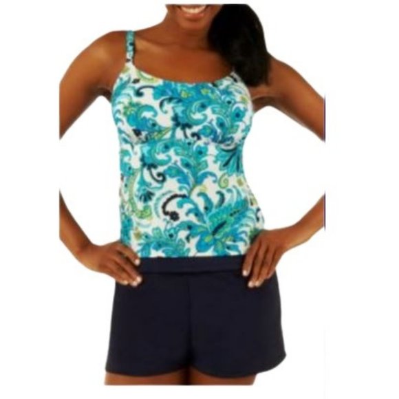 Ocean Dream | Swim | Ocean Dream Signature Faux Layer Tankini Shorts ...
